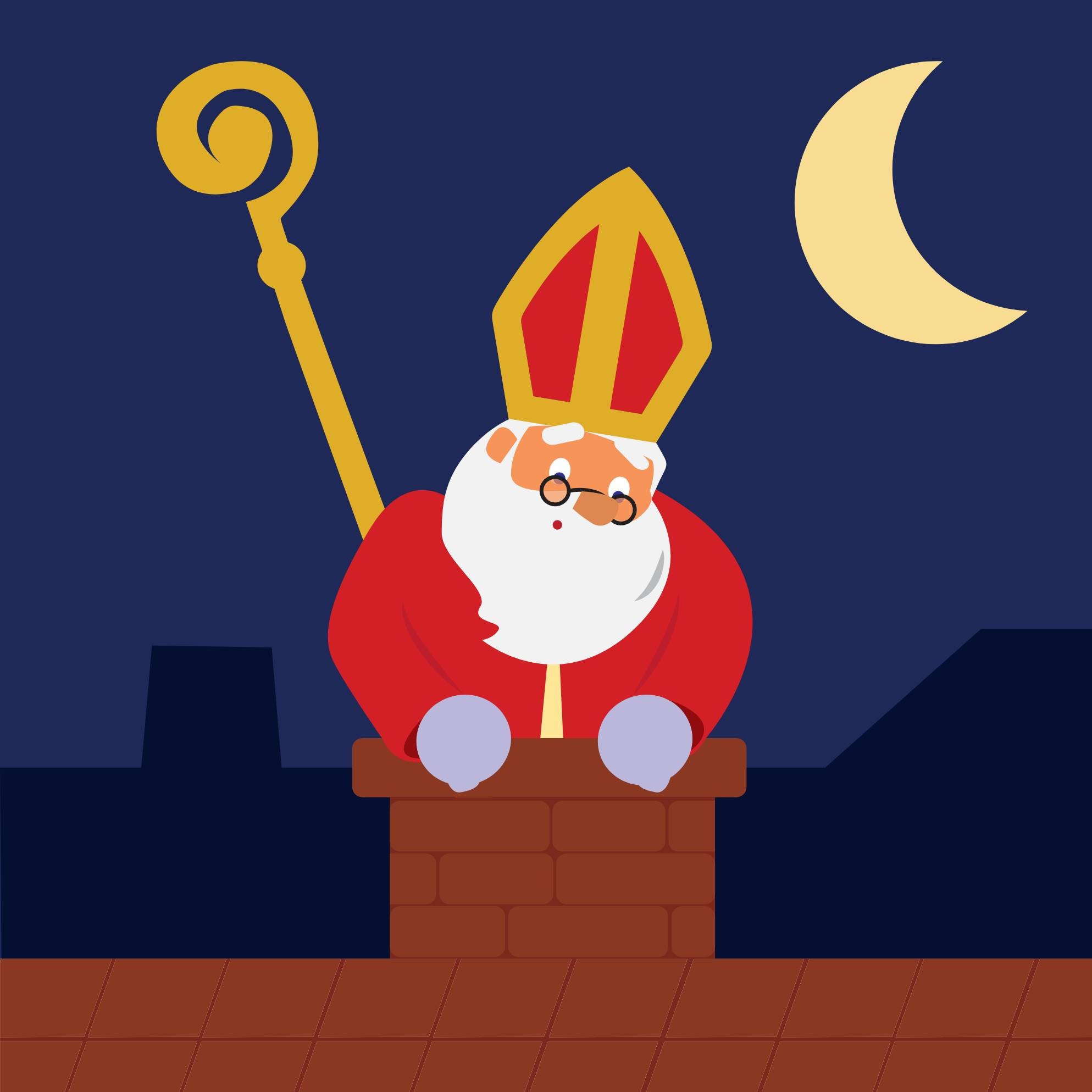 Sinterklaas blijft aan de schoorsteen hangen- Sinterklaasverhaal ...