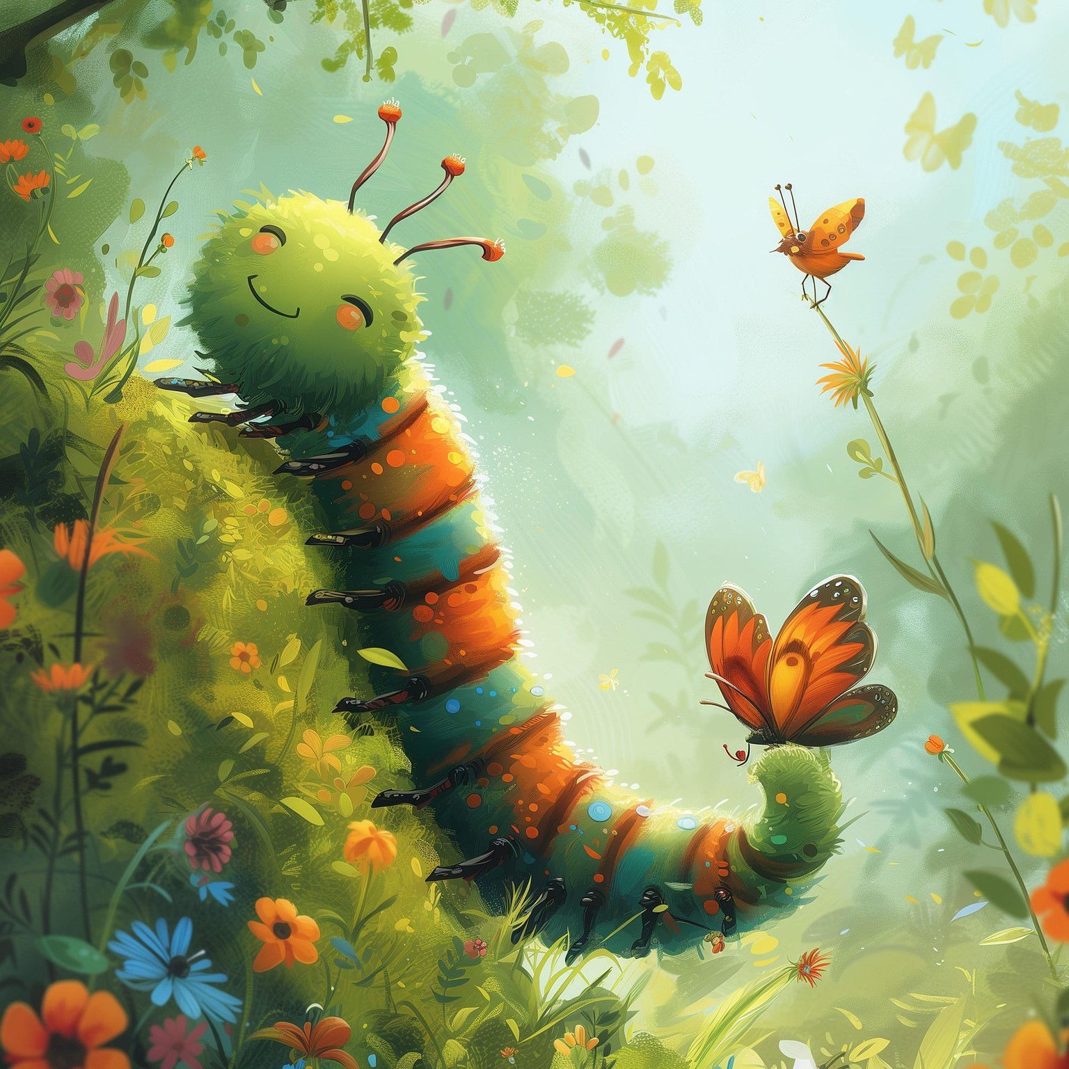 De rups die geen vlinder wilde worden - Kleuterverhaal - Merlijns Baard